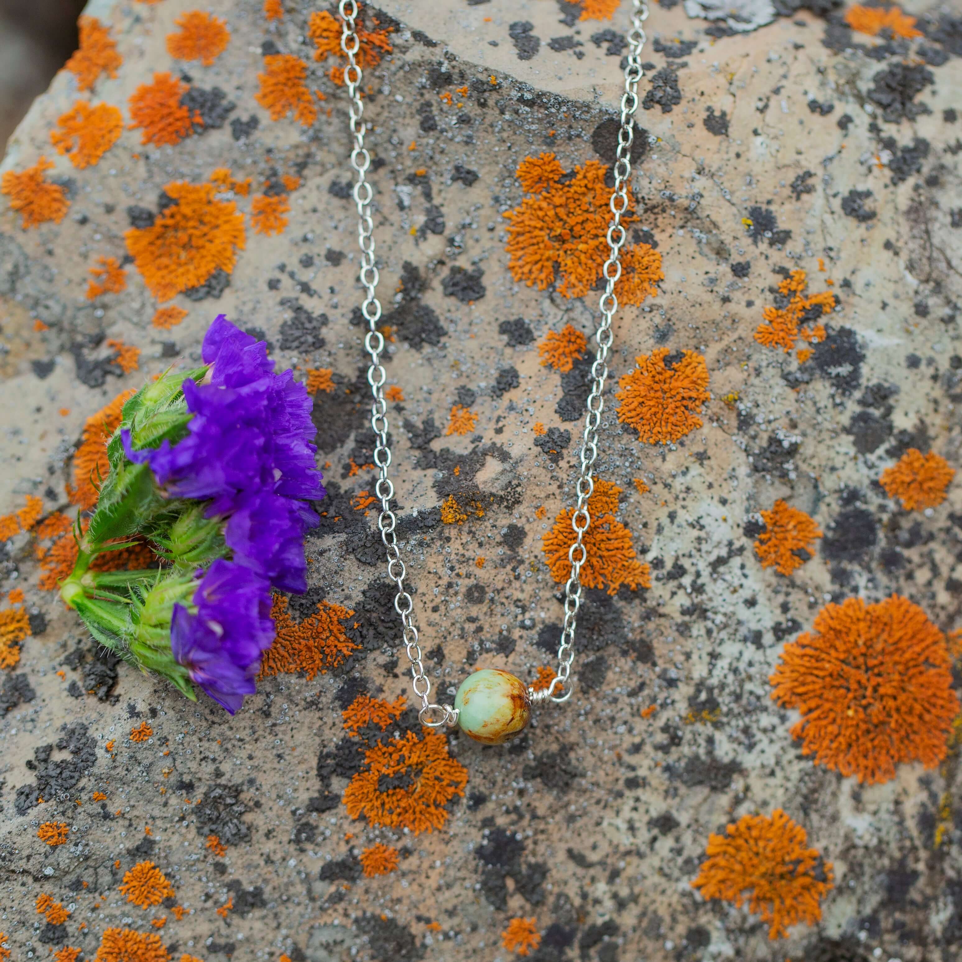 SIMPLE GEM | Simple Silver Gemstone Necklace